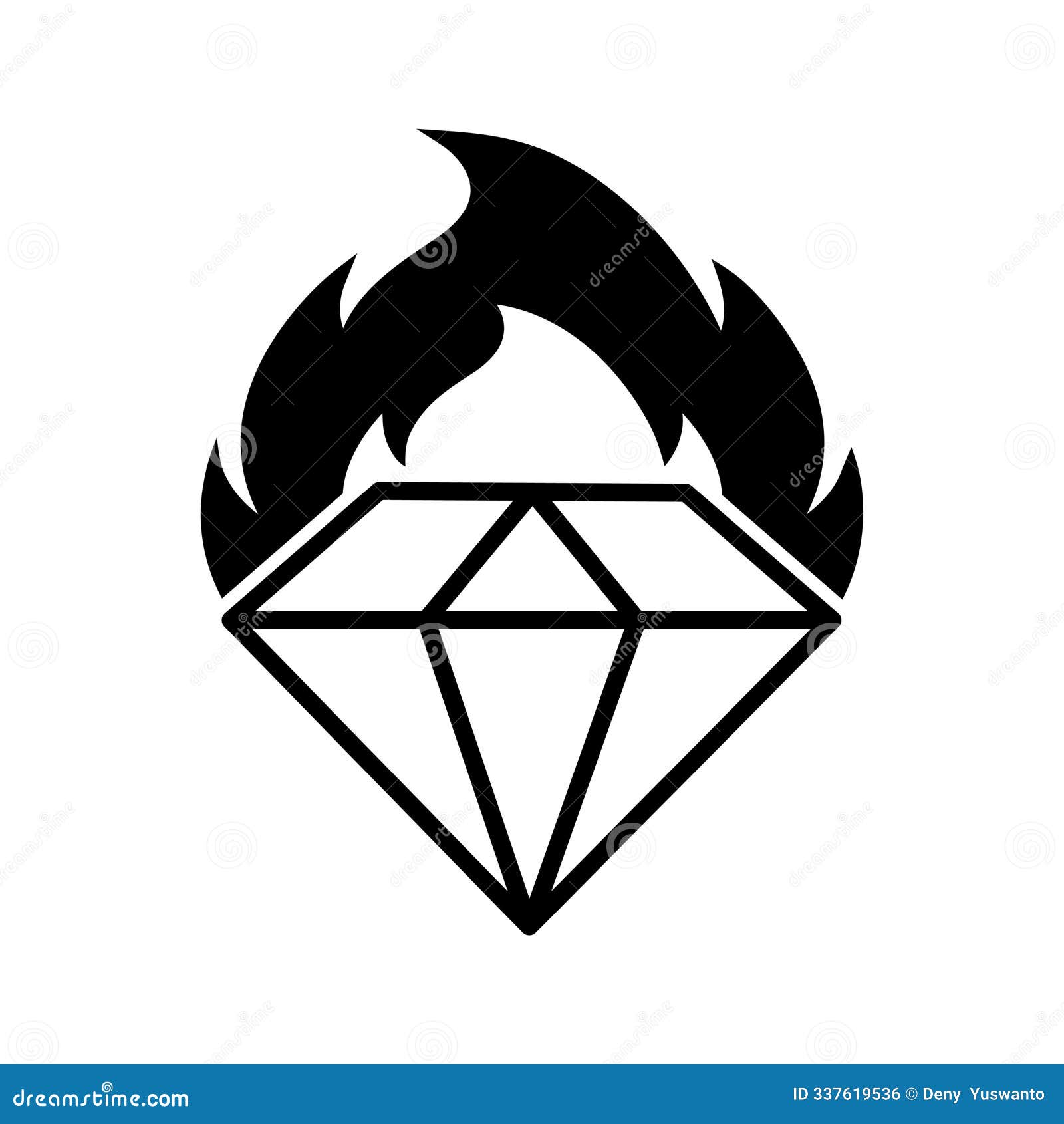 Burning Diamond Logo Vector Stock Vector - Illustration of creative ...