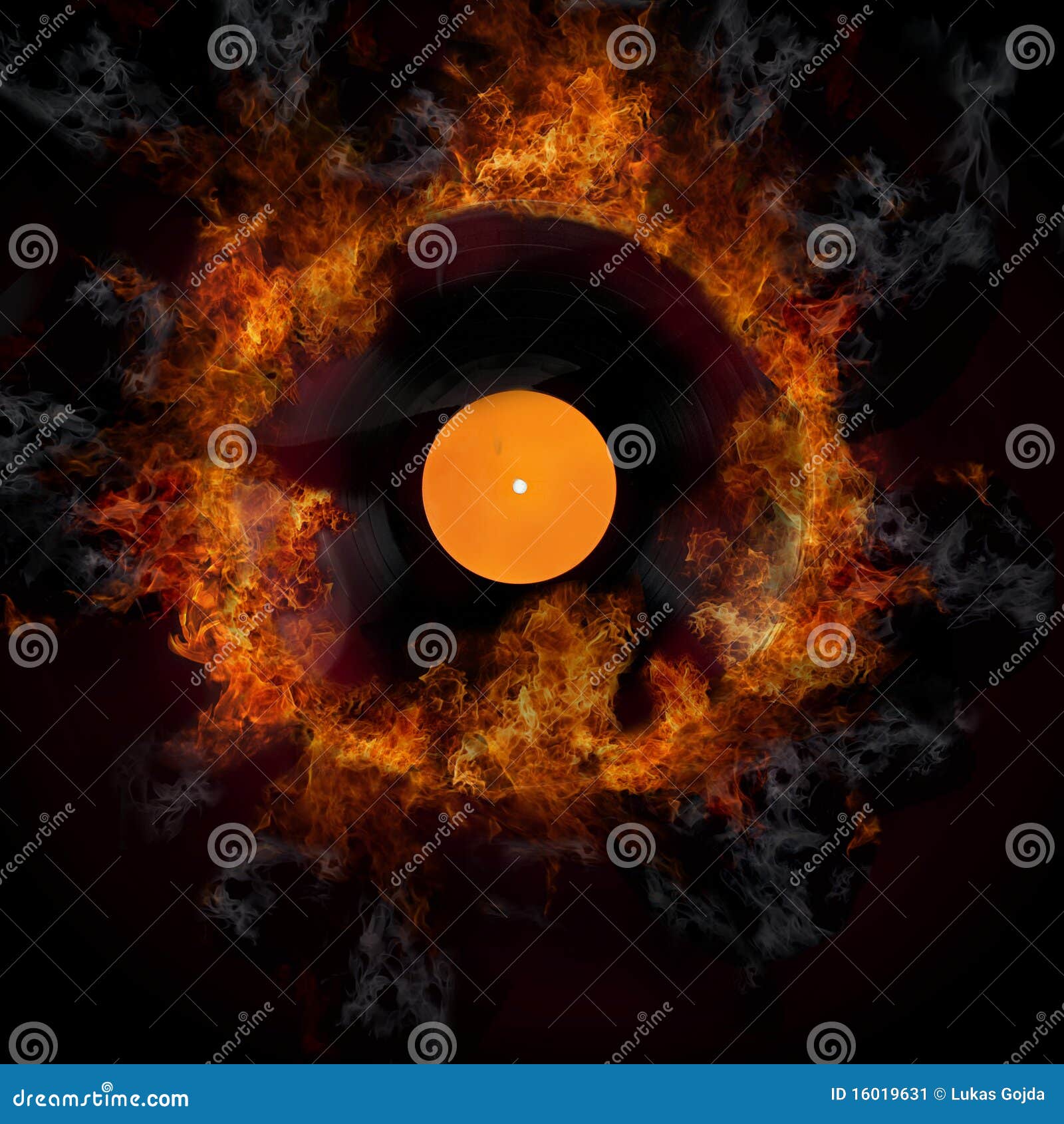 Burning disc stock illustration. Illustration of disk - 16019631