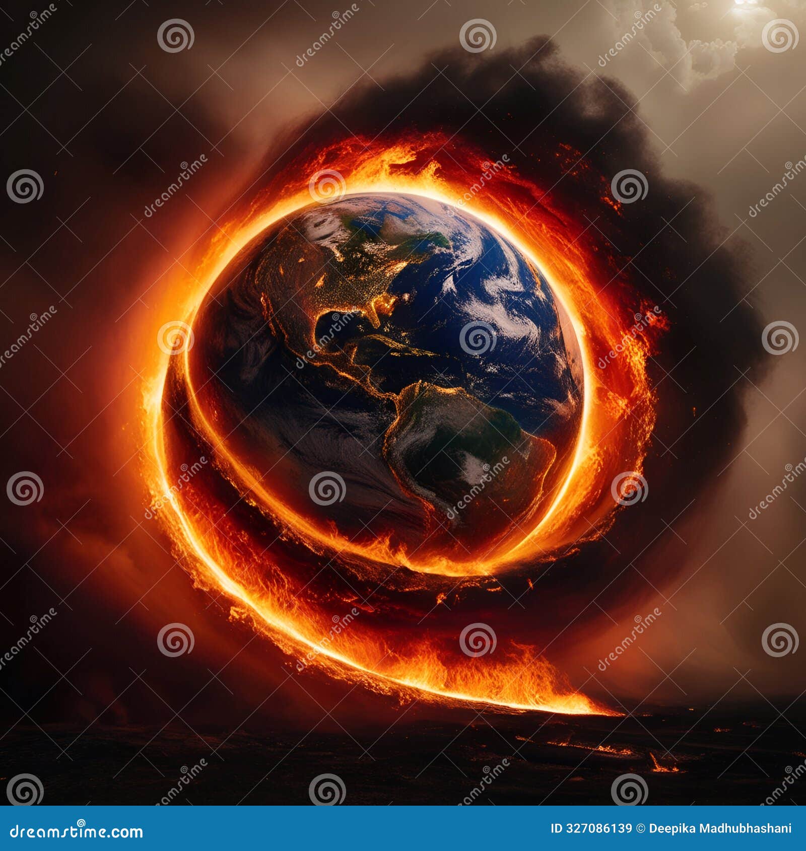 Globe Burning, Earth Burning, Burning Earth in Fire, Climate Change and ...
