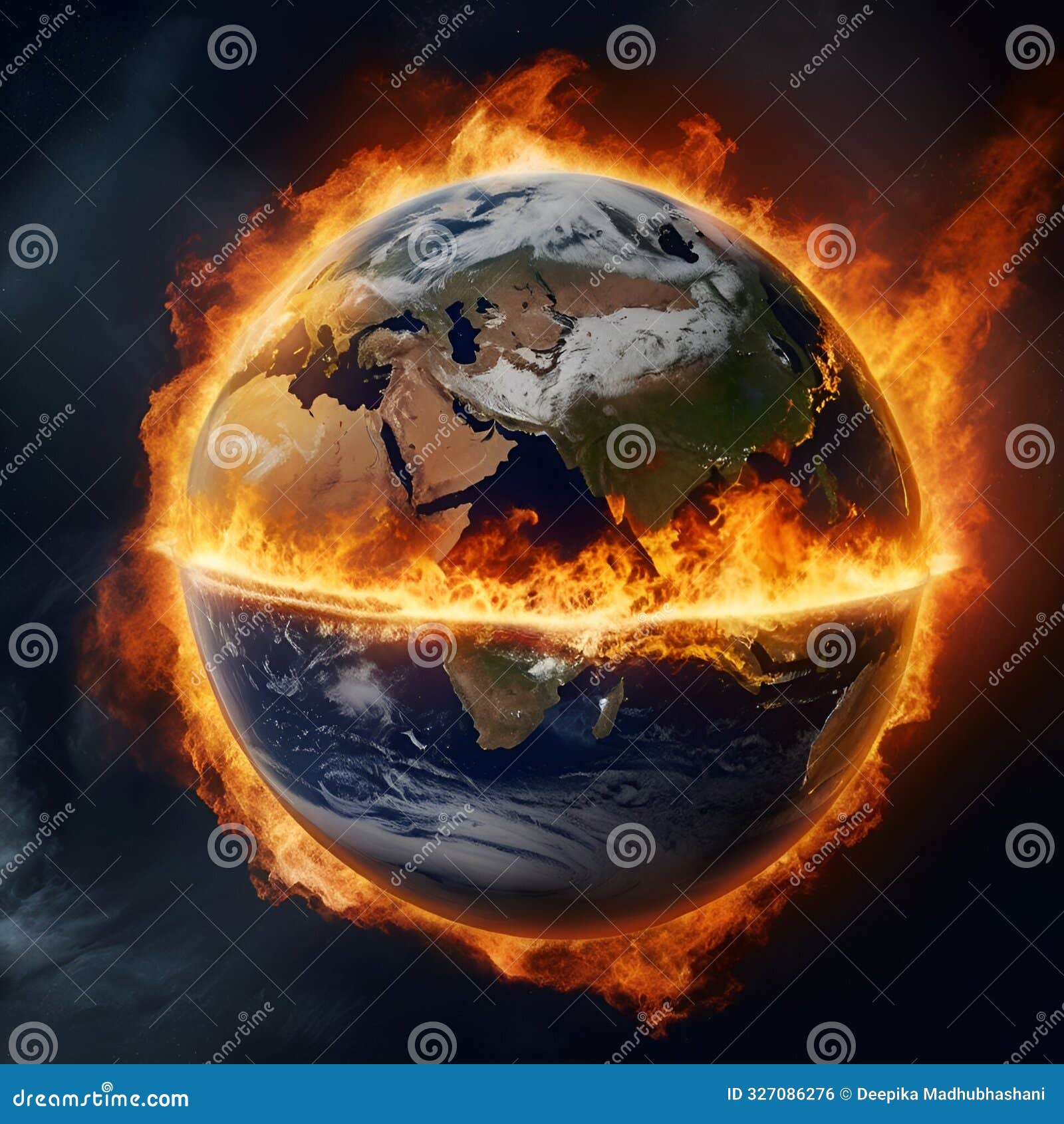 Globe Burning, Earth Burning, Burning Earth in Fire, Climate Change and ...