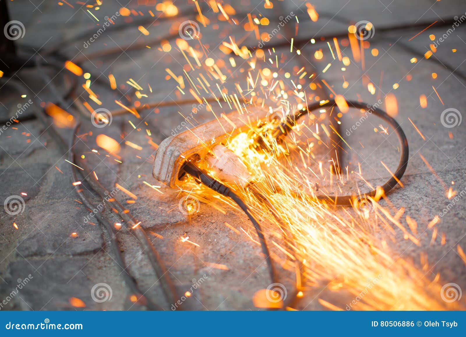 Burning Electrical Wiring And Electrical Outlet. Faulty Wiring Causes ...