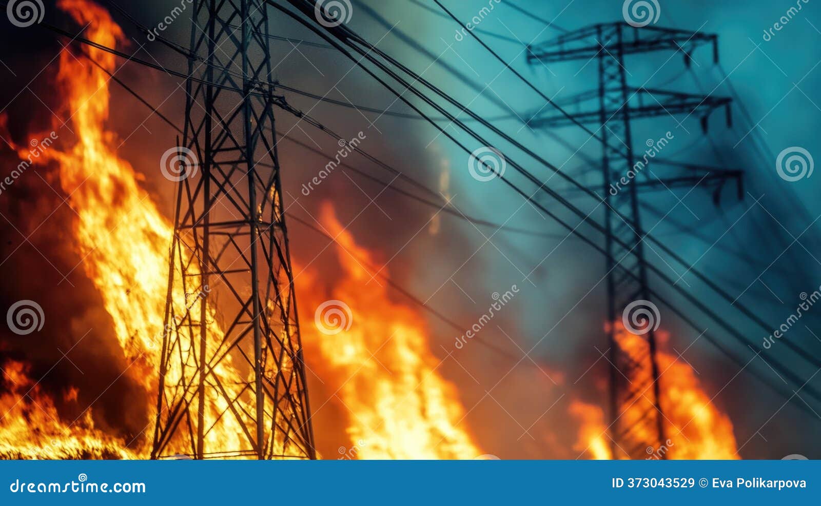 Burning Electrical Panel, Switchboard On Fire After A Short Circuit ...