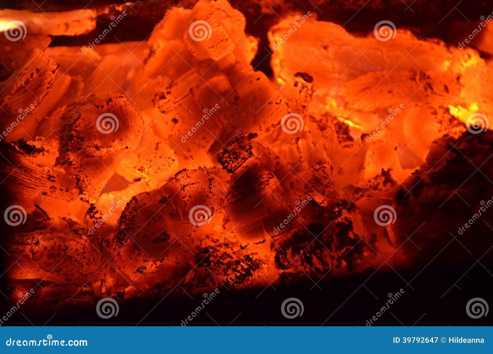 Burning Embers - Glowing Coals Stock Image - Image of fire, flames ...
