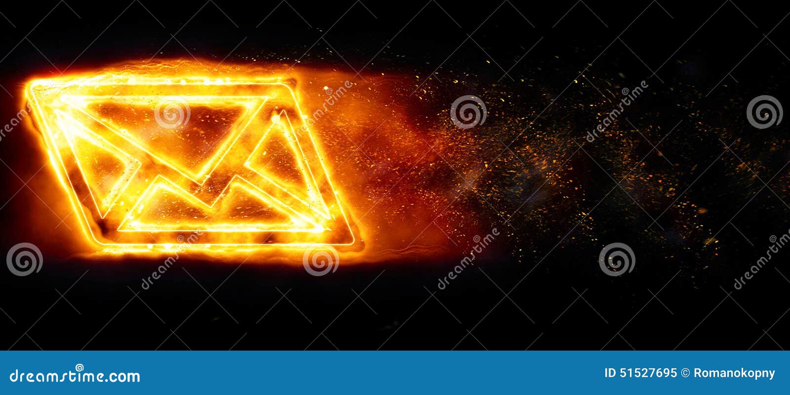 Burning Envelope stock illustration. Illustration of direction - 51527695