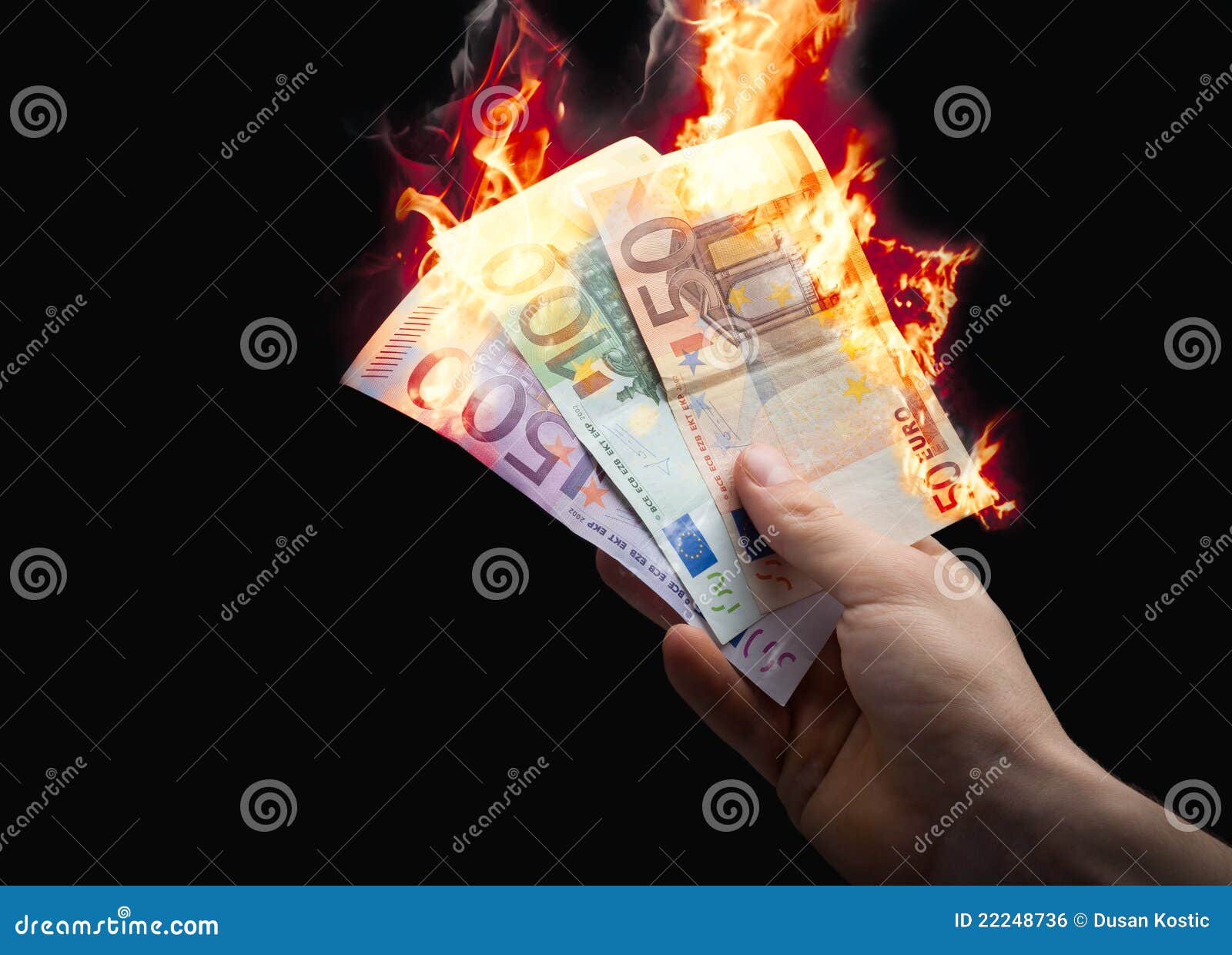 Burning euro stock photo. Image of paper, rich, hand - 22248736