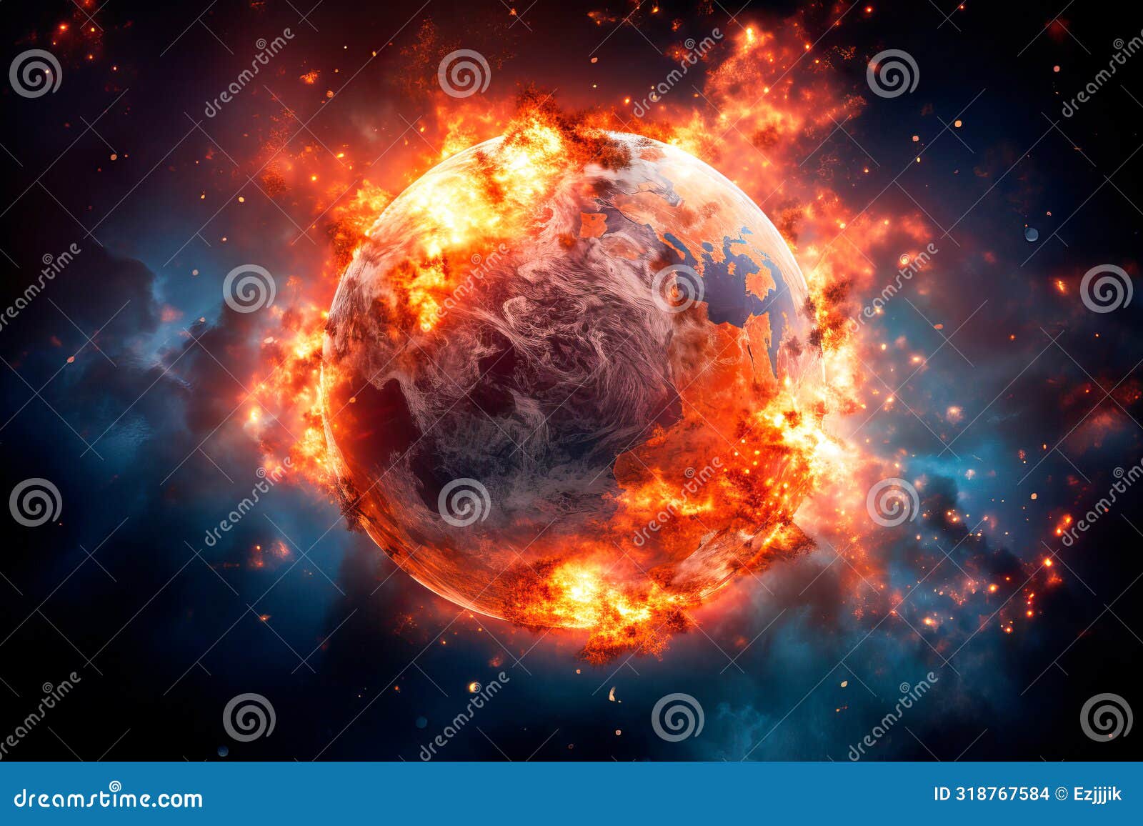 Burning and Exploding Planet Earth. the Concept of Global Disaster and ...