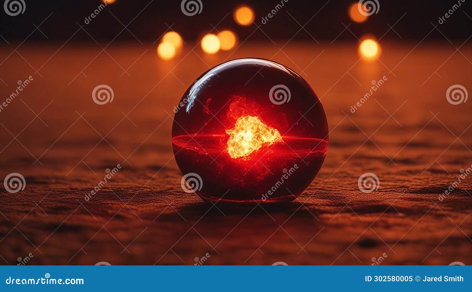 Burning Explosion Light a Large and Oval-shaped Fireball that Glows Red ...