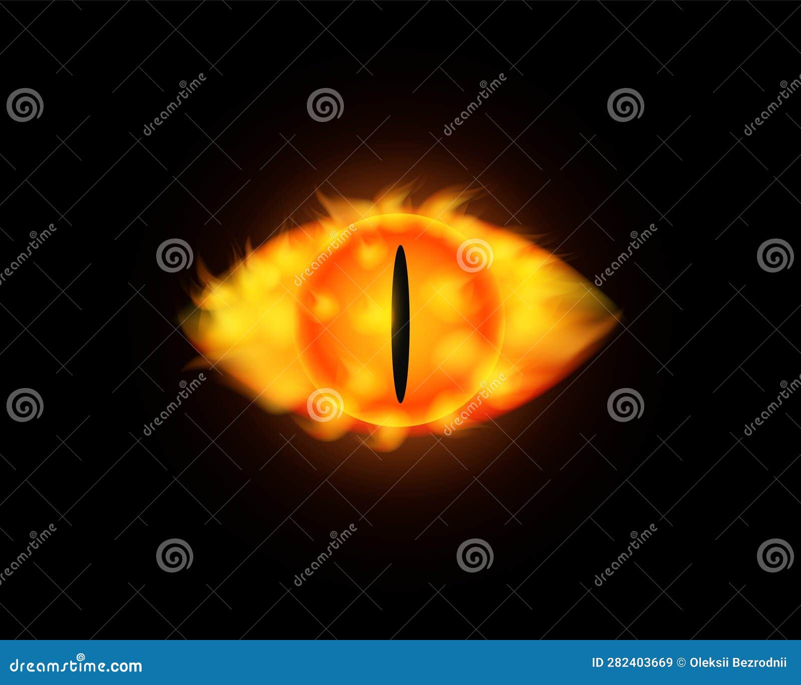 Burning Eye. Symbol of Infernal Observation Stock Vector - Illustration ...