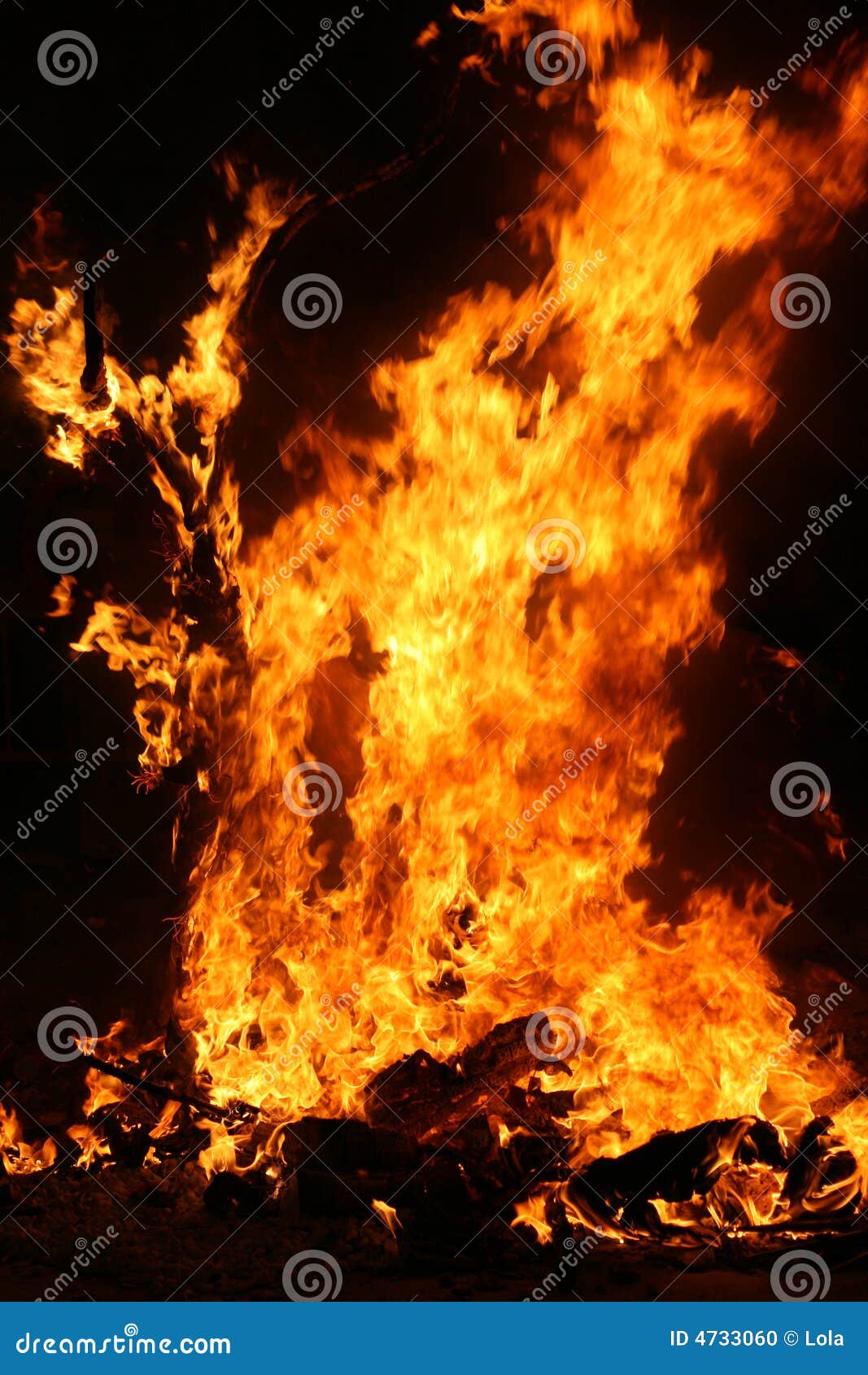 Burning Falla in Valencia. Fire. Stock Photo - Image of blast, explode ...