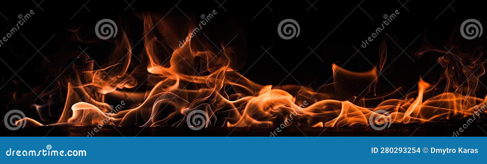 Burning Fire Background Banner. Stock Illustration - Illustration of ...