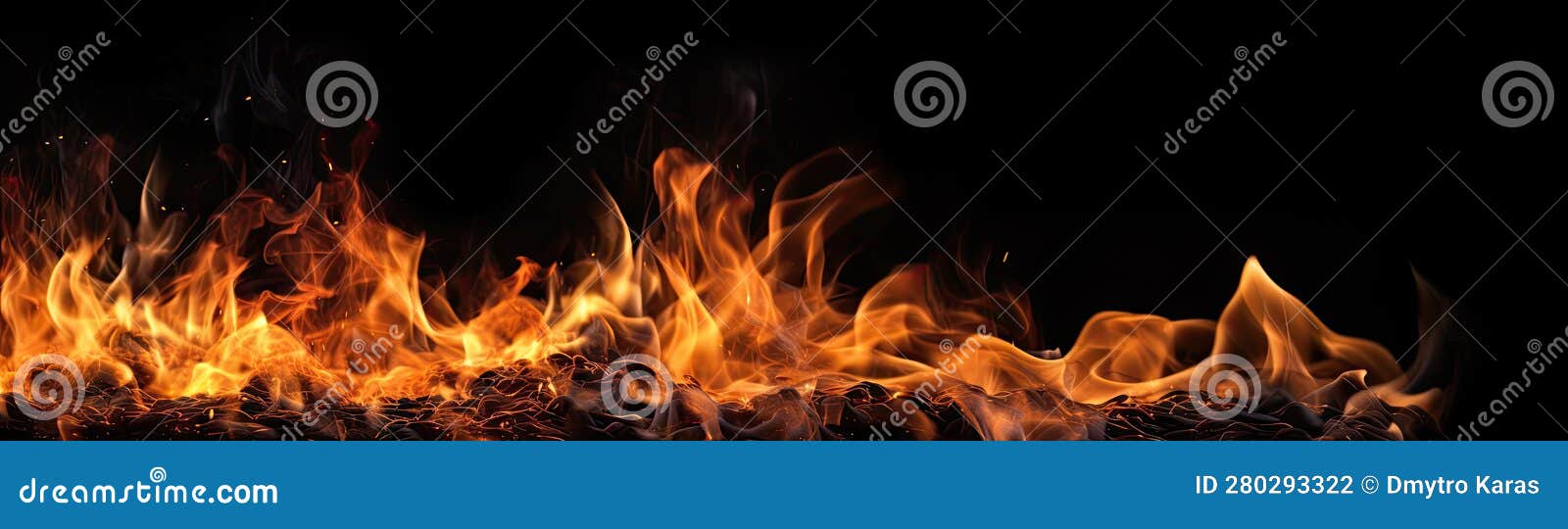 Burning Fire Background Banner. Stock Illustration - Illustration of ...