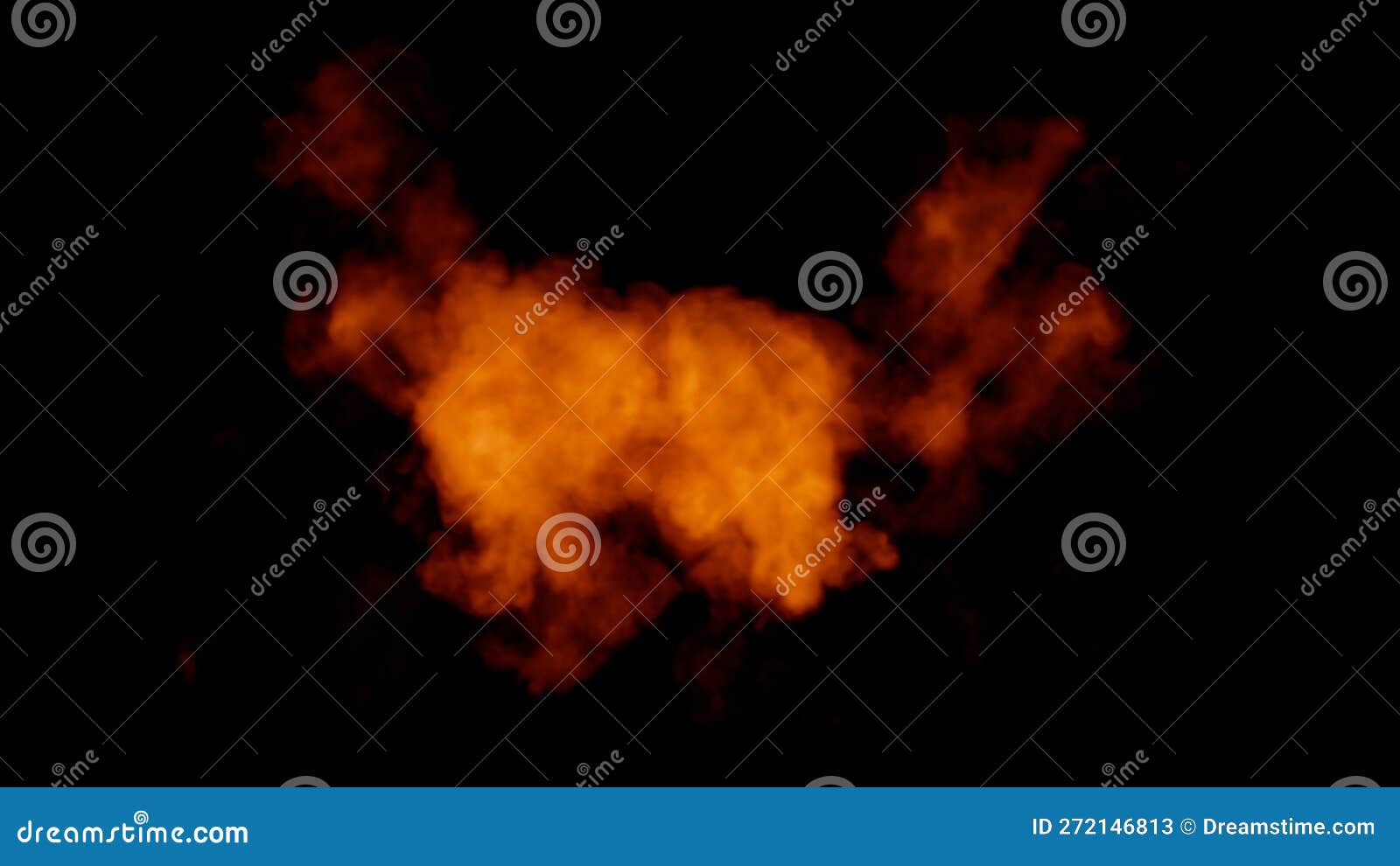 Burning Fire Explosion Infernal Effect, Isolated - Object 3D Rendering ...