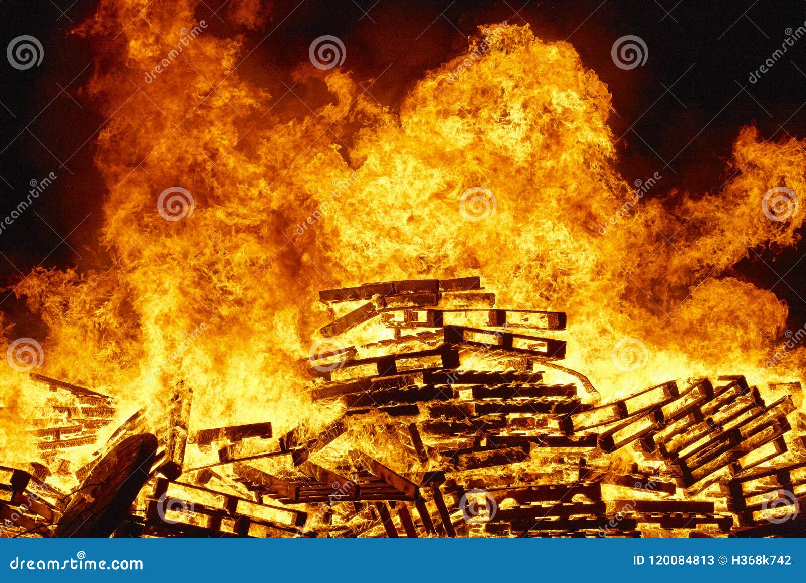 Burning Fire, Bonfire. Fire Fighting, Flame Ignition. Warning Stock ...