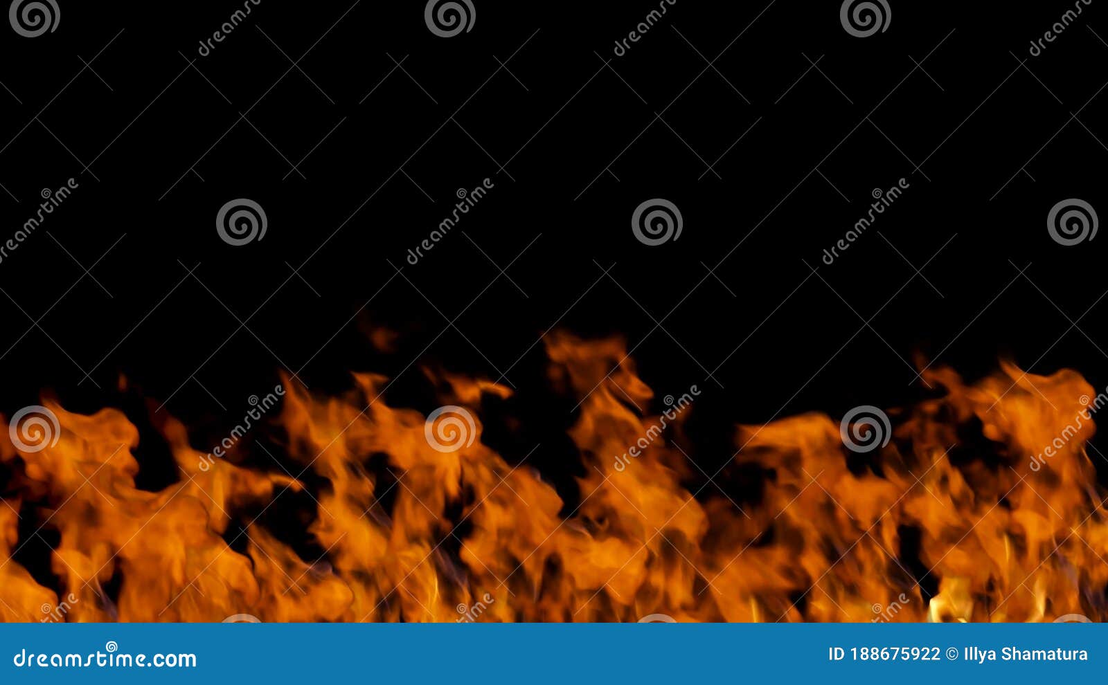 Burning Fire on Black Background Stock Footage - Video of texture, warm ...