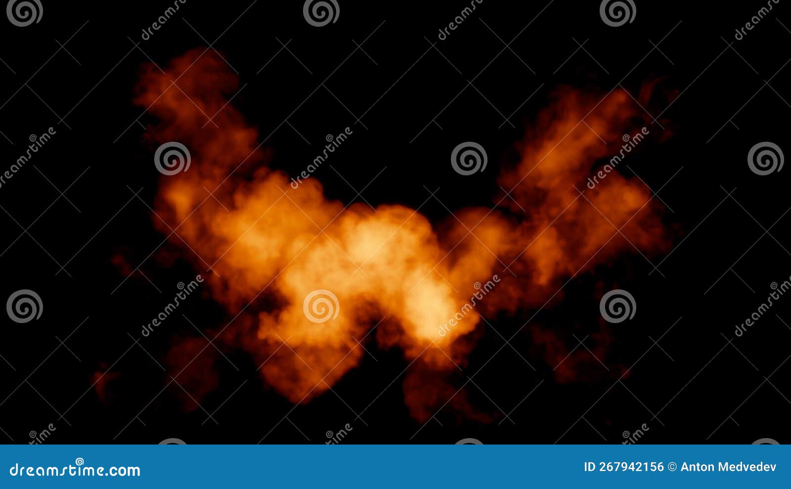 Burning Fire Burst Infernal Effect, Isolated - Object 3D Illustration ...