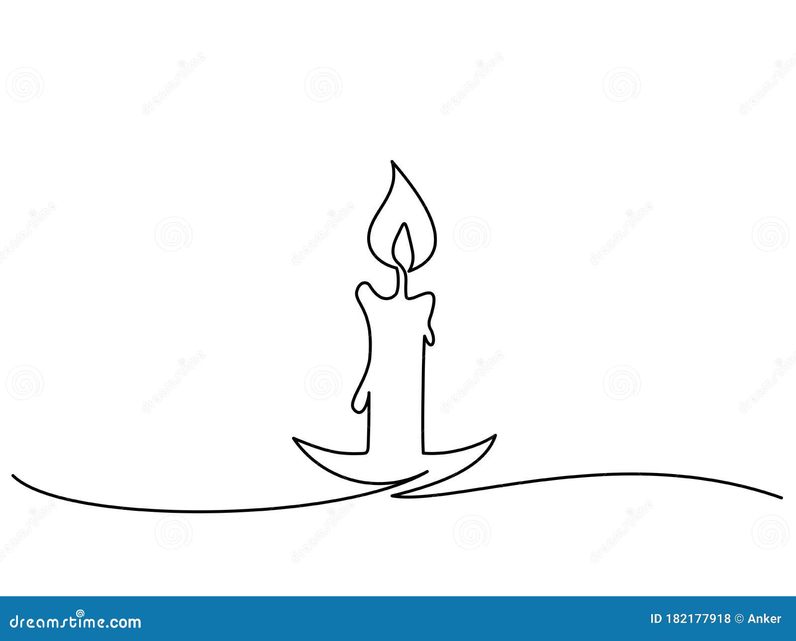 Burning Fire Candle Continuous One Line Drawing Stock Vector ... Burning Fire Candle Continuous One Line Drawing Stock Vector ...