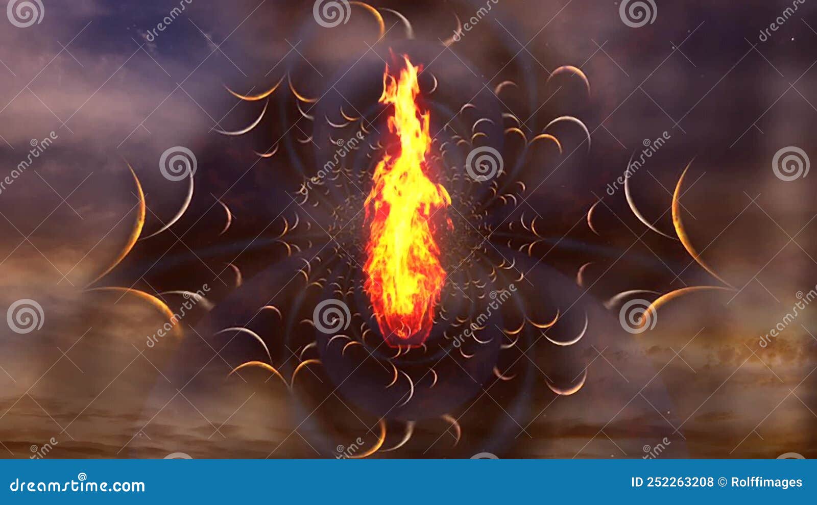 Burning Fire in the Center of the Universe Stock Footage - Video of ...