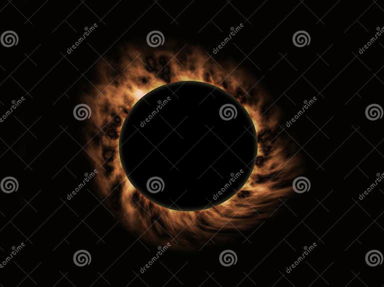 Burning fire eclipse stock illustration. Illustration of energy - 184188319