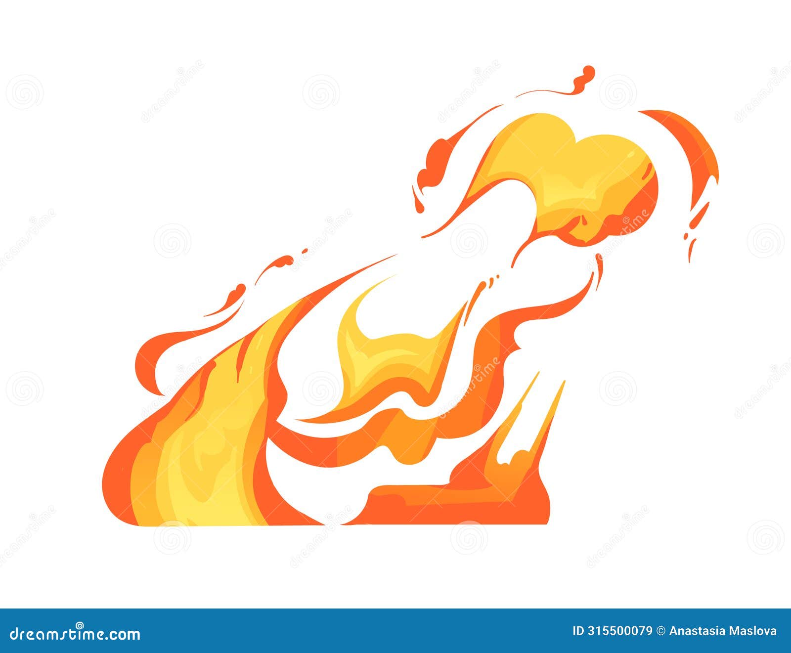 Burning Fire Effect for Campfire or Magic Vector Illustration Isolated ...