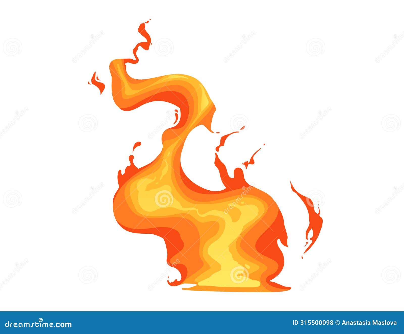 Burning Fire Effect for Campfire or Magic Vector Illustration Isolated ...