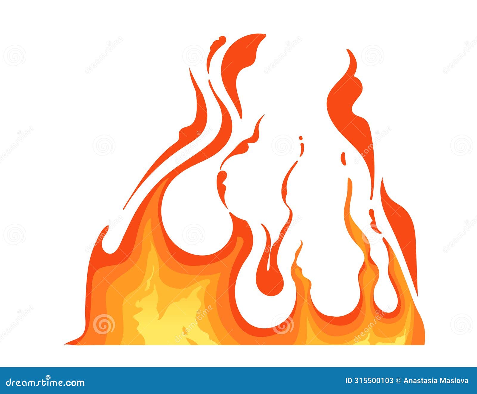 Burning Fire Effect for Campfire or Magic Vector Illustration Isolated ...