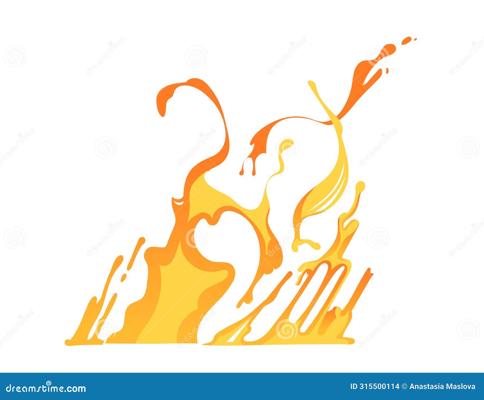 Burning Fire Effect for Campfire or Magic Vector Illustration Isolated ...