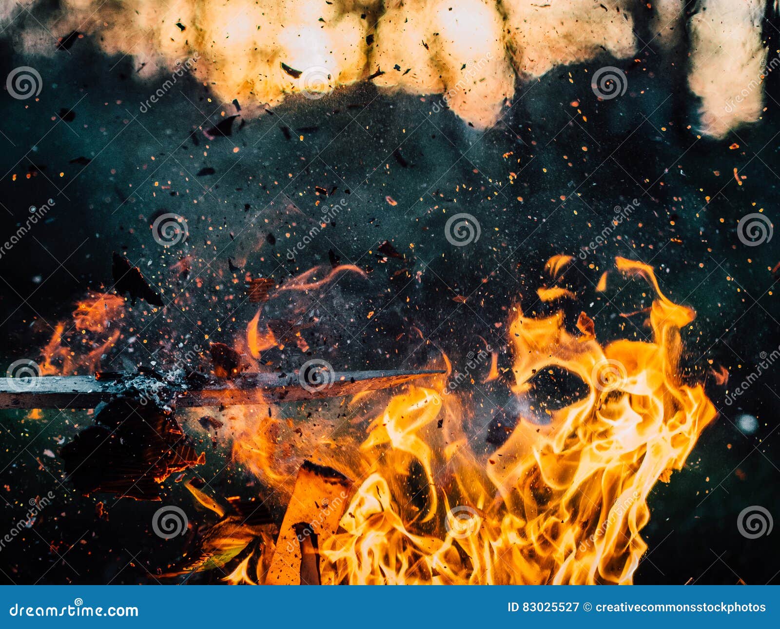 Burning Fire With Embers Picture. Image: 83025527