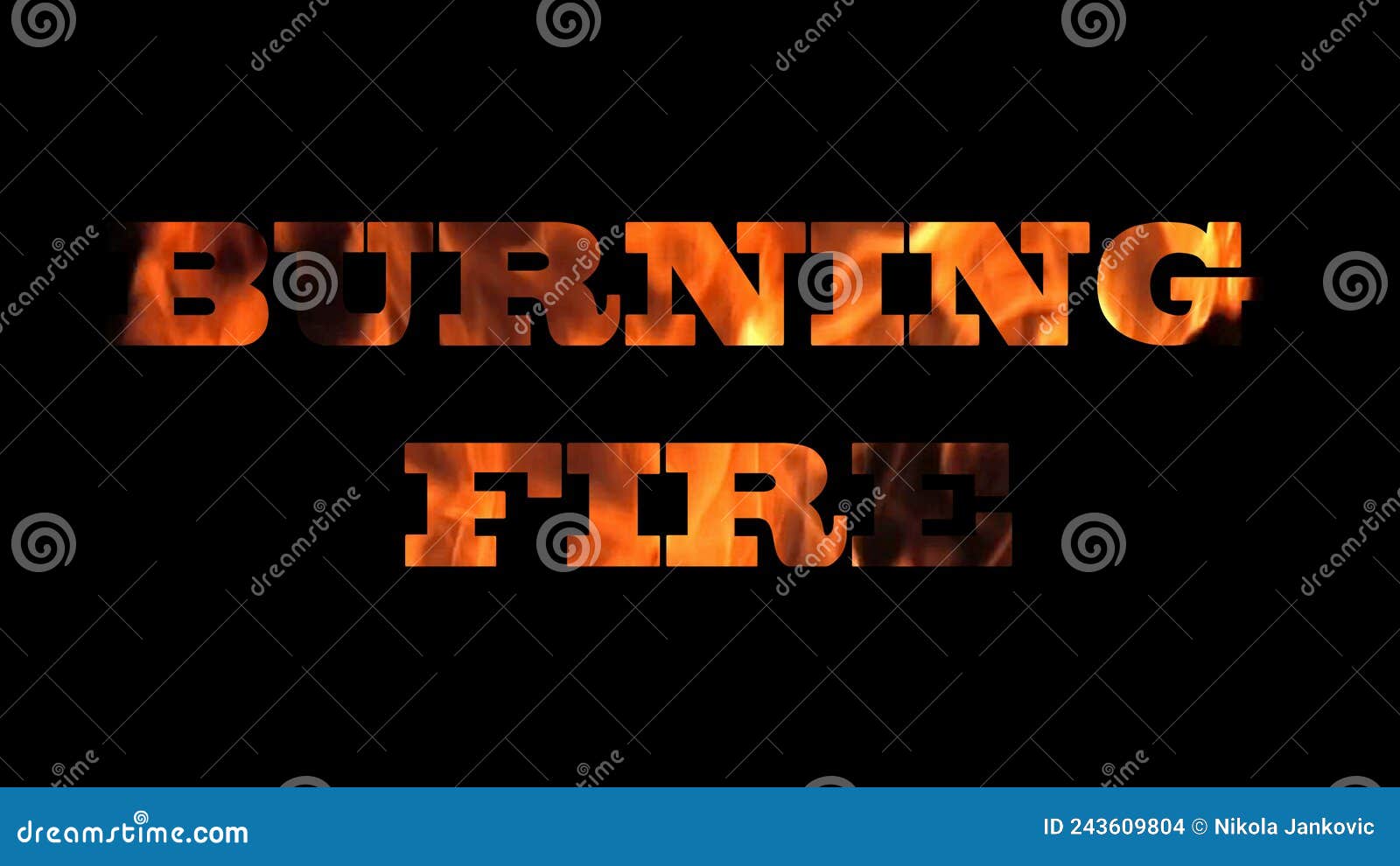 Burning Fire Text video stock illustration. Illustration of text ...