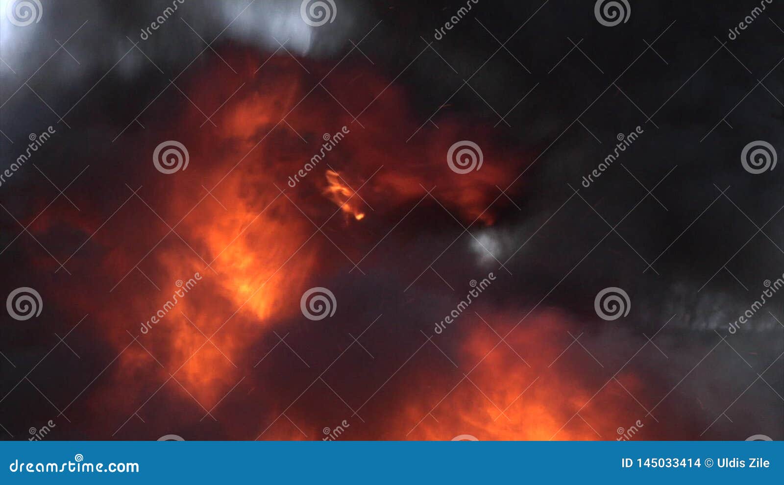 House Engulfed in Flames Showing Fire Smoke. Stock Footage - Video of ...