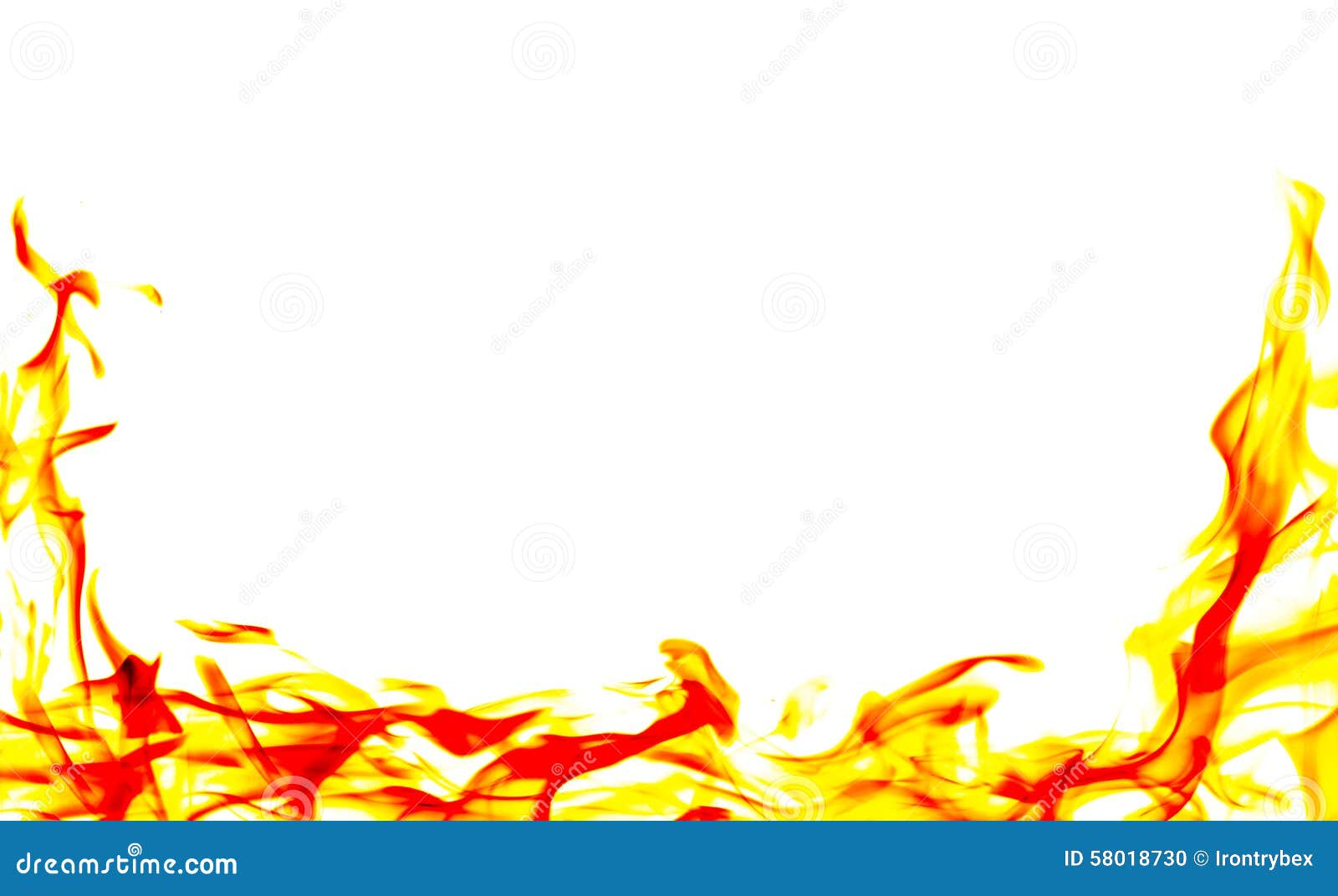 Flame Border White Background