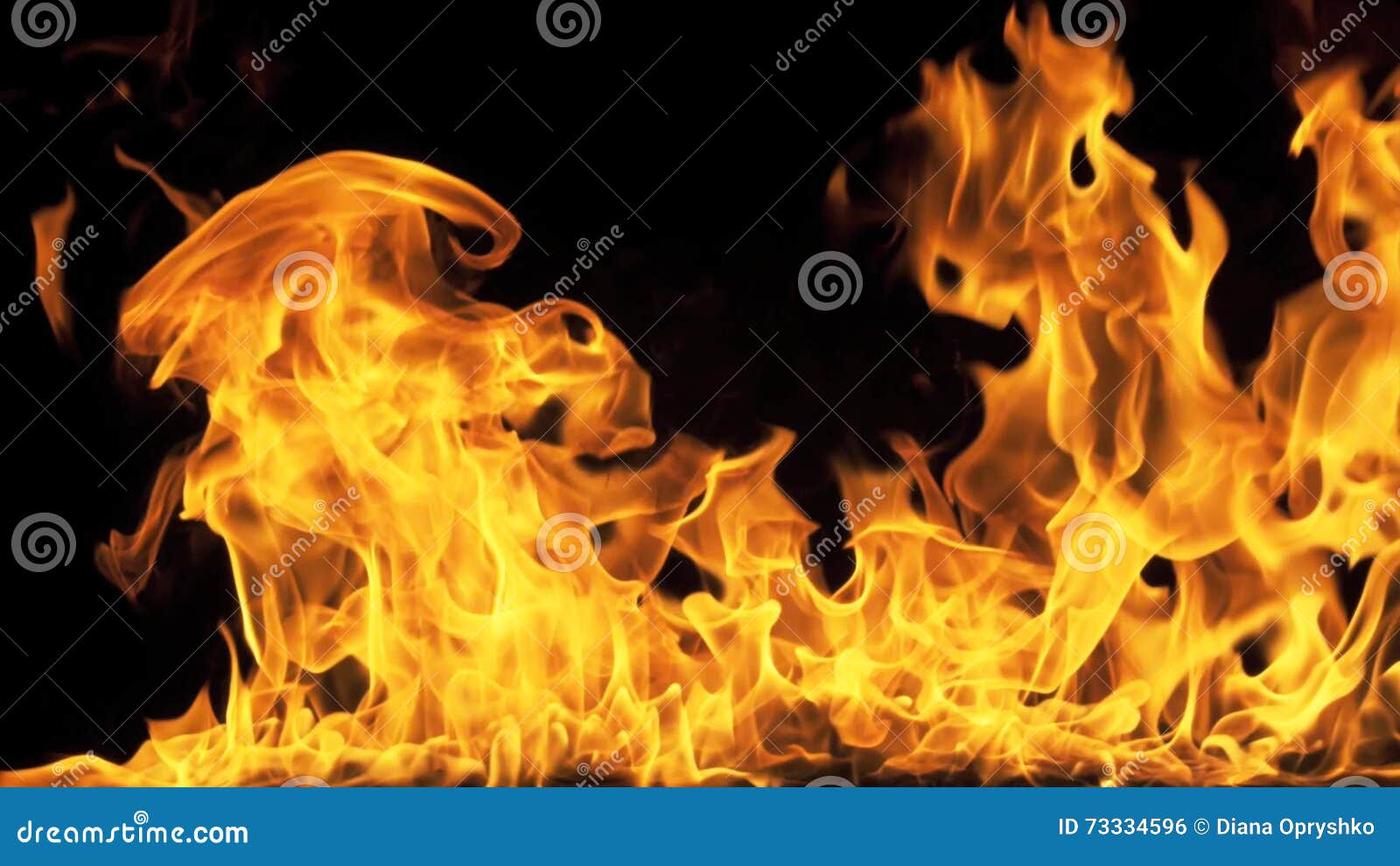 Burning Fire Flames Full Screen Stock Footage - Video of energy ...