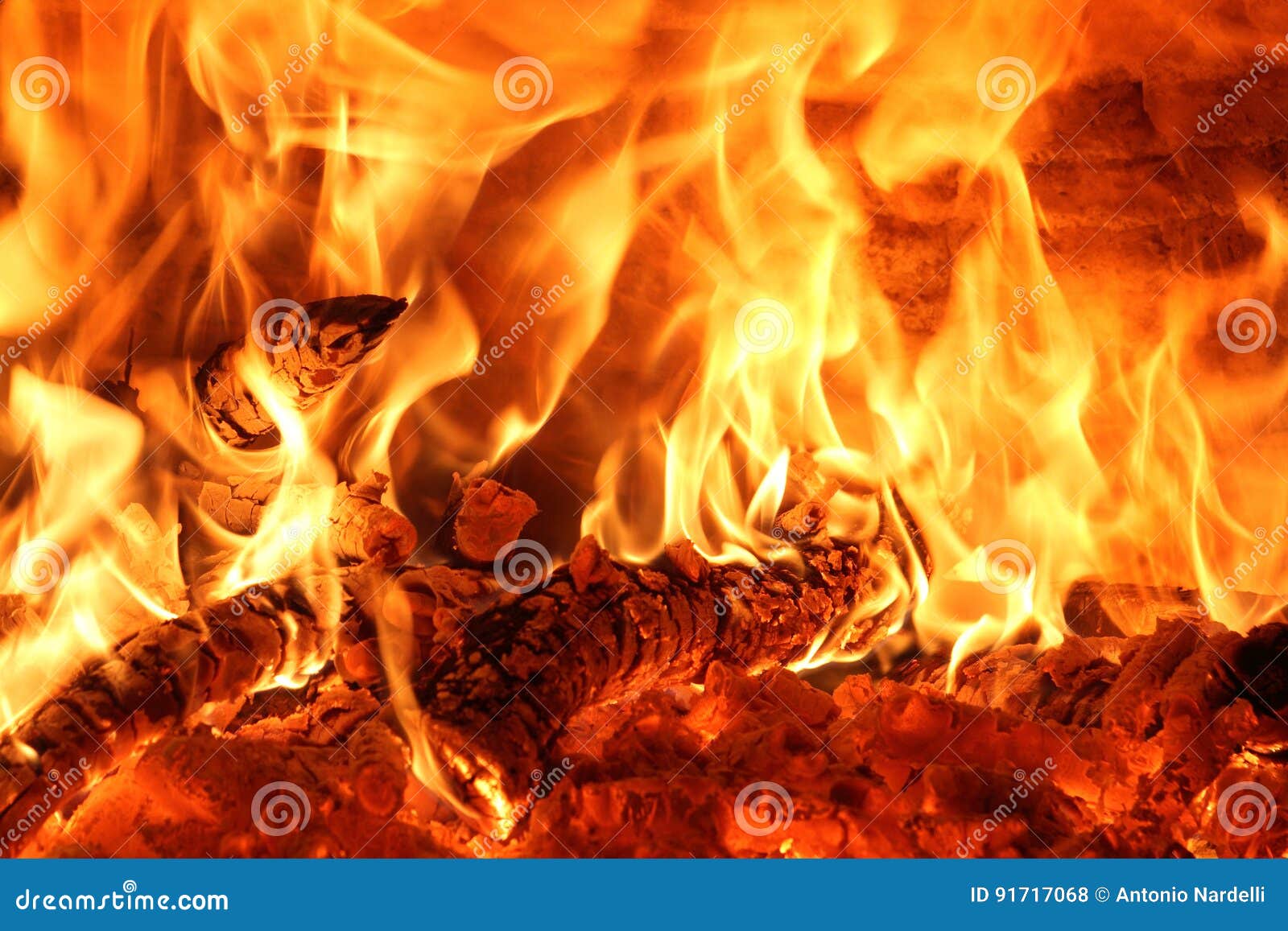 The Burning Fire Flames in the Wood Oven Stock Photo - Image of ...