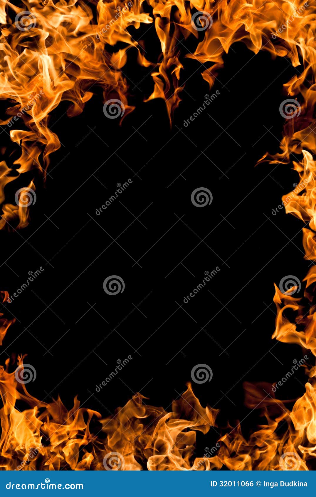 Burning fire frame stock photo. Image of hell, tongue - 32011066
