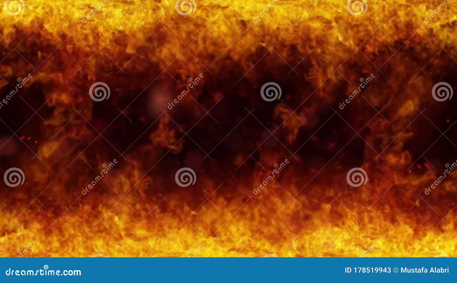 Burning Fire Frame on Black Background. Ideal for Visual Effects and ...