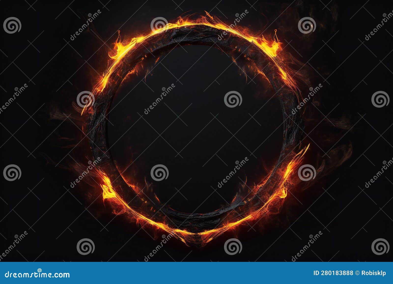 Blazing Inferno: Intense Fire Flames Dance On A Dark Orange Canvas ...