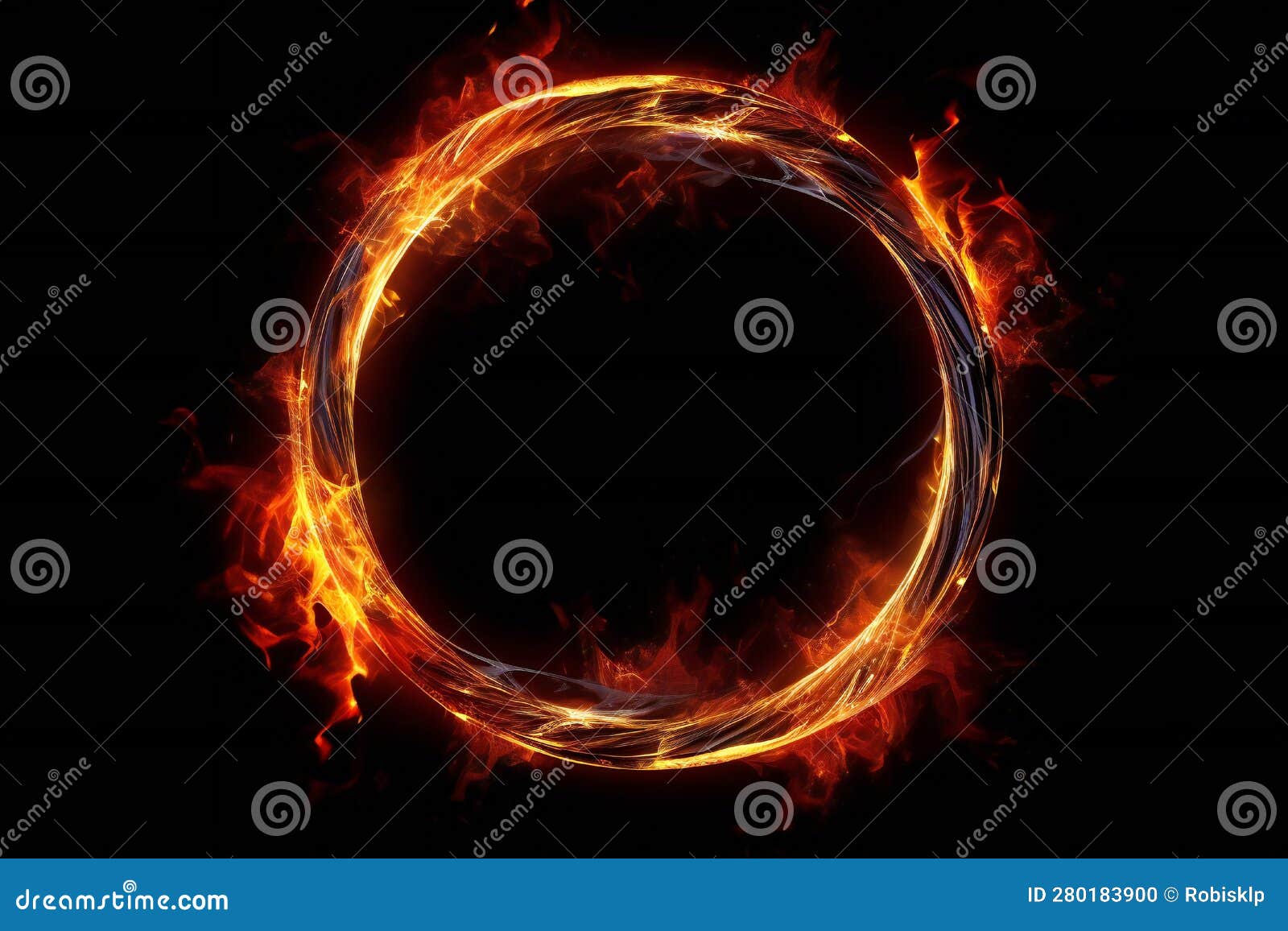 Burning Fire Frame or Blazing Inferno Abstract Border Stock ...