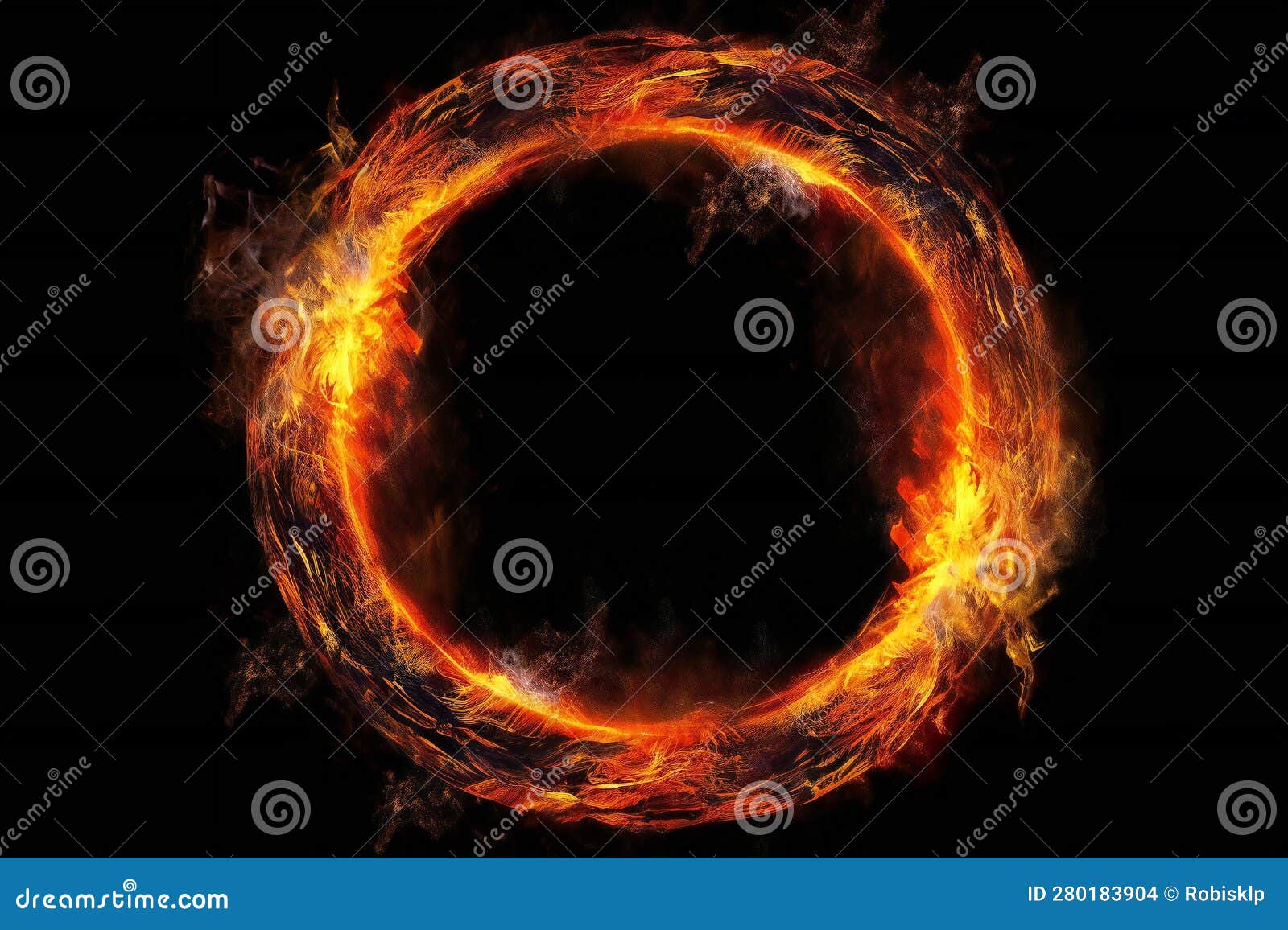 Burning Fire Frame or Blazing Inferno Abstract Border Stock ...
