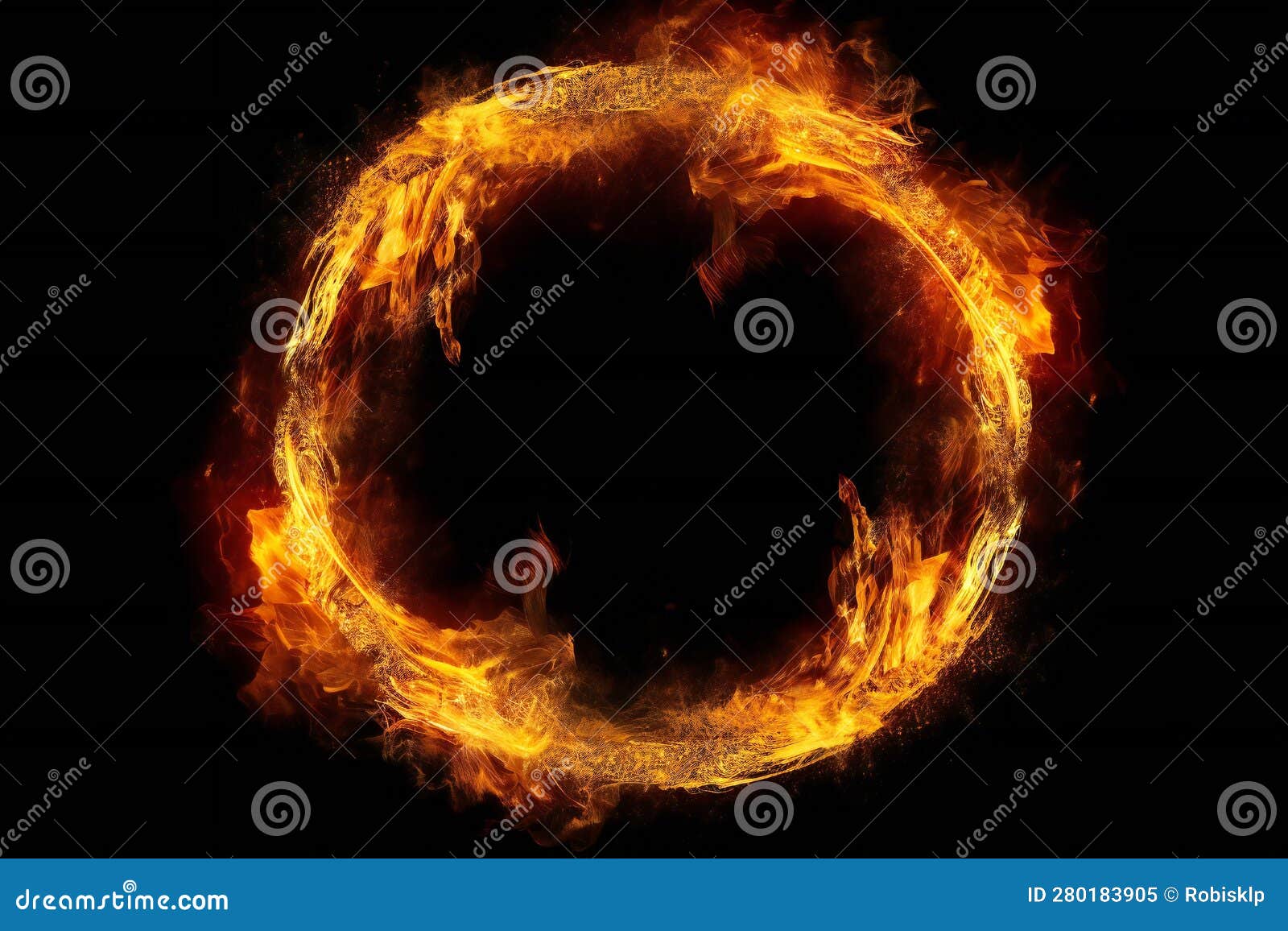 Burning Fire Frame or Blazing Inferno Abstract Border Stock ...