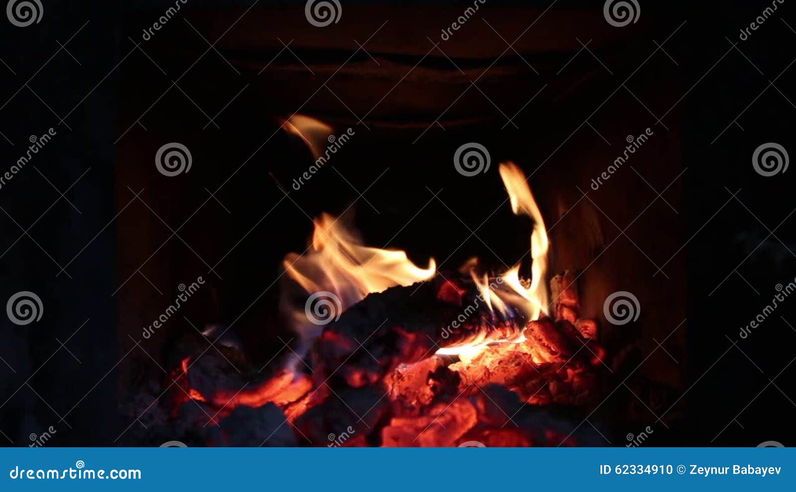Burning Fire Inside of Oven with Dark Background Stock Footage - Video ...