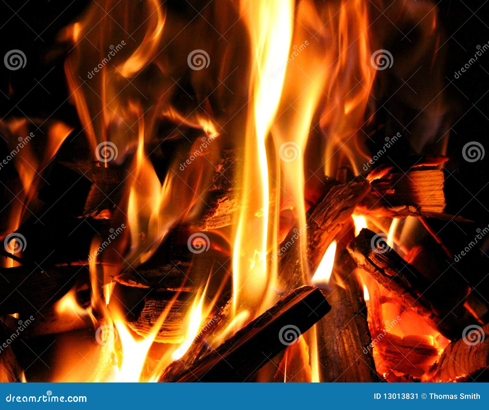 A Burning Fire of Kindling and Log Wood Stock Image - Image of branch ...