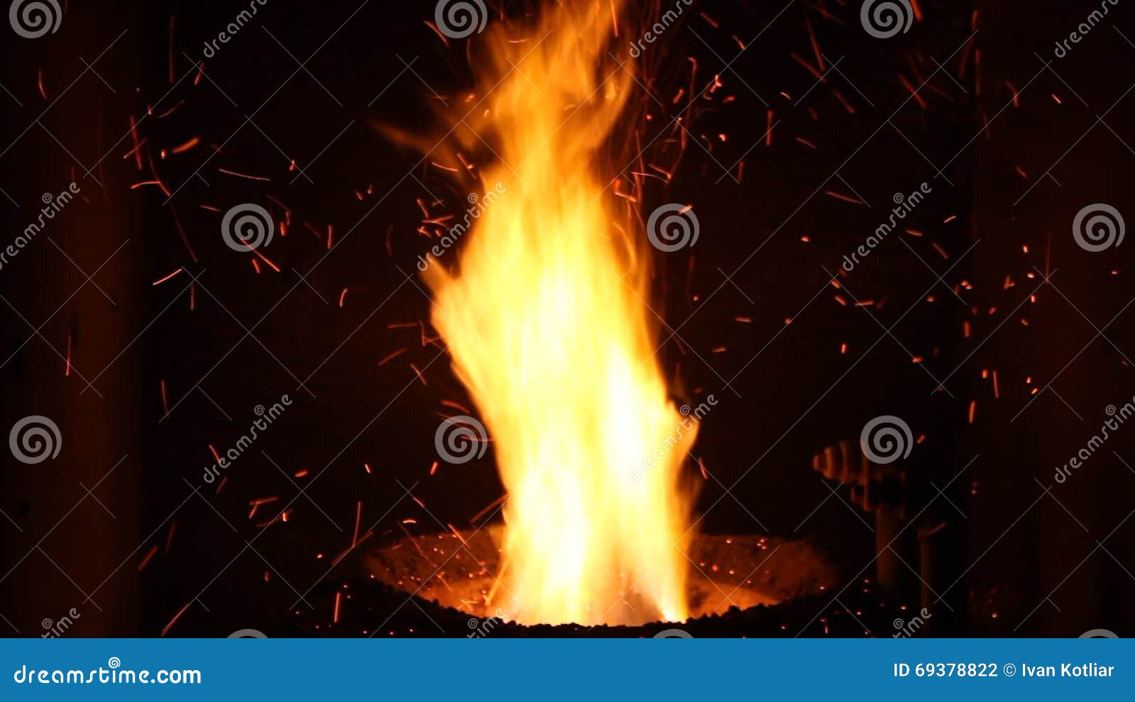 Burning Fire. Large Fire Burning Stock Footage - Video of danger ...
