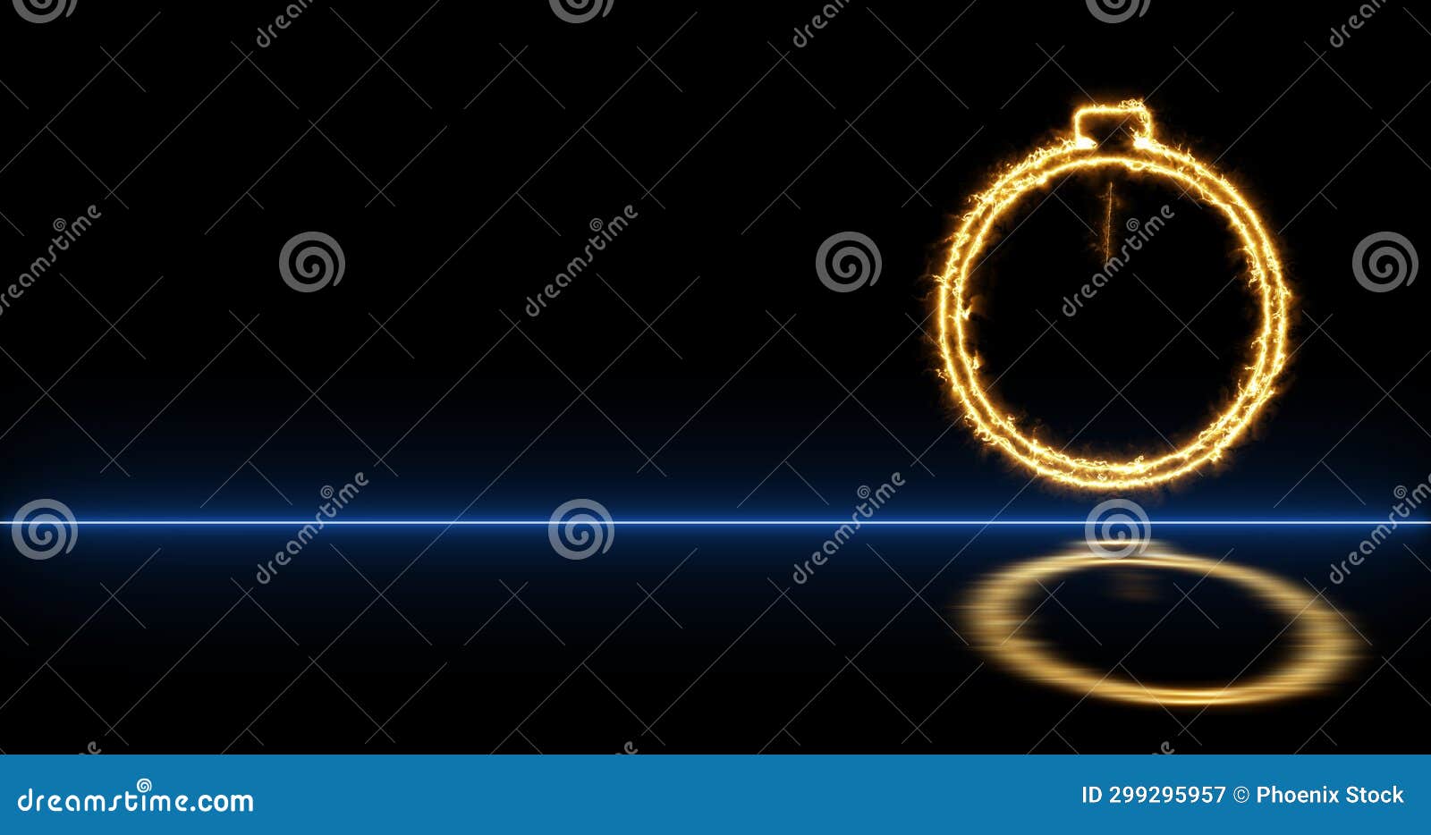 Burning Fire-like Stopwatch Icon Motion Graphic on a Black Background ...