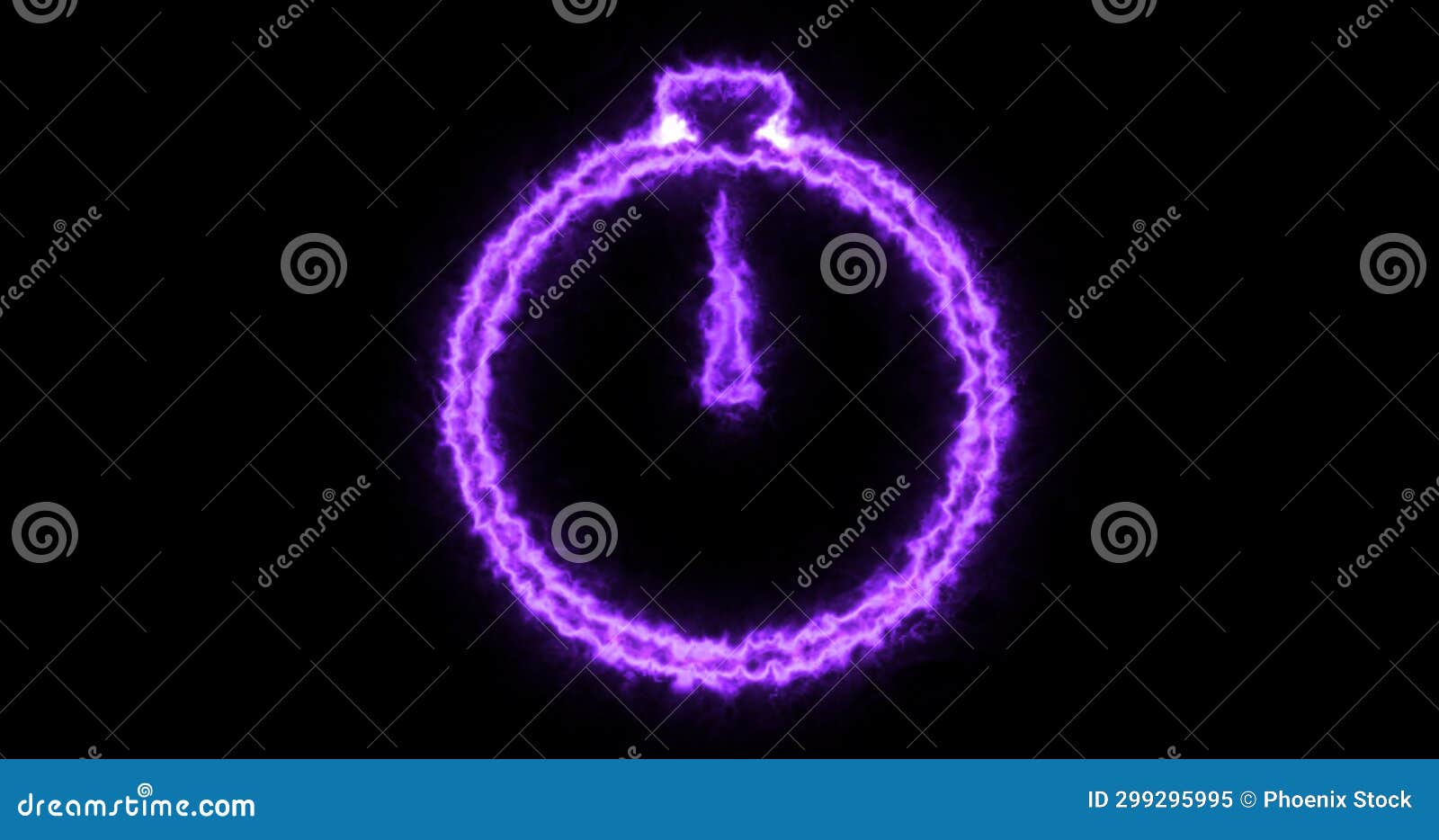 Burning Fire-like Stopwatch Icon Motion Graphic on a Black Background ...