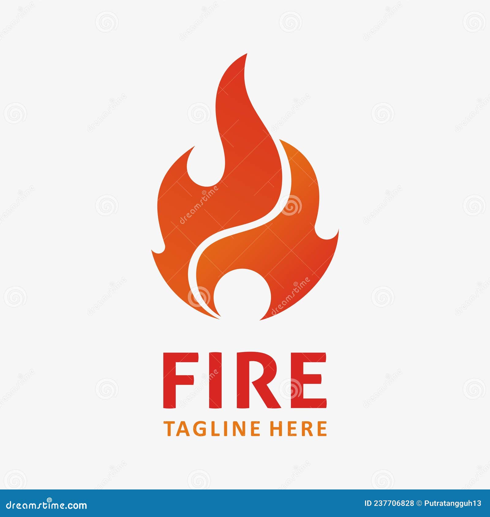 Burning fire logo design stock vector. Illustration of icon - 237706828