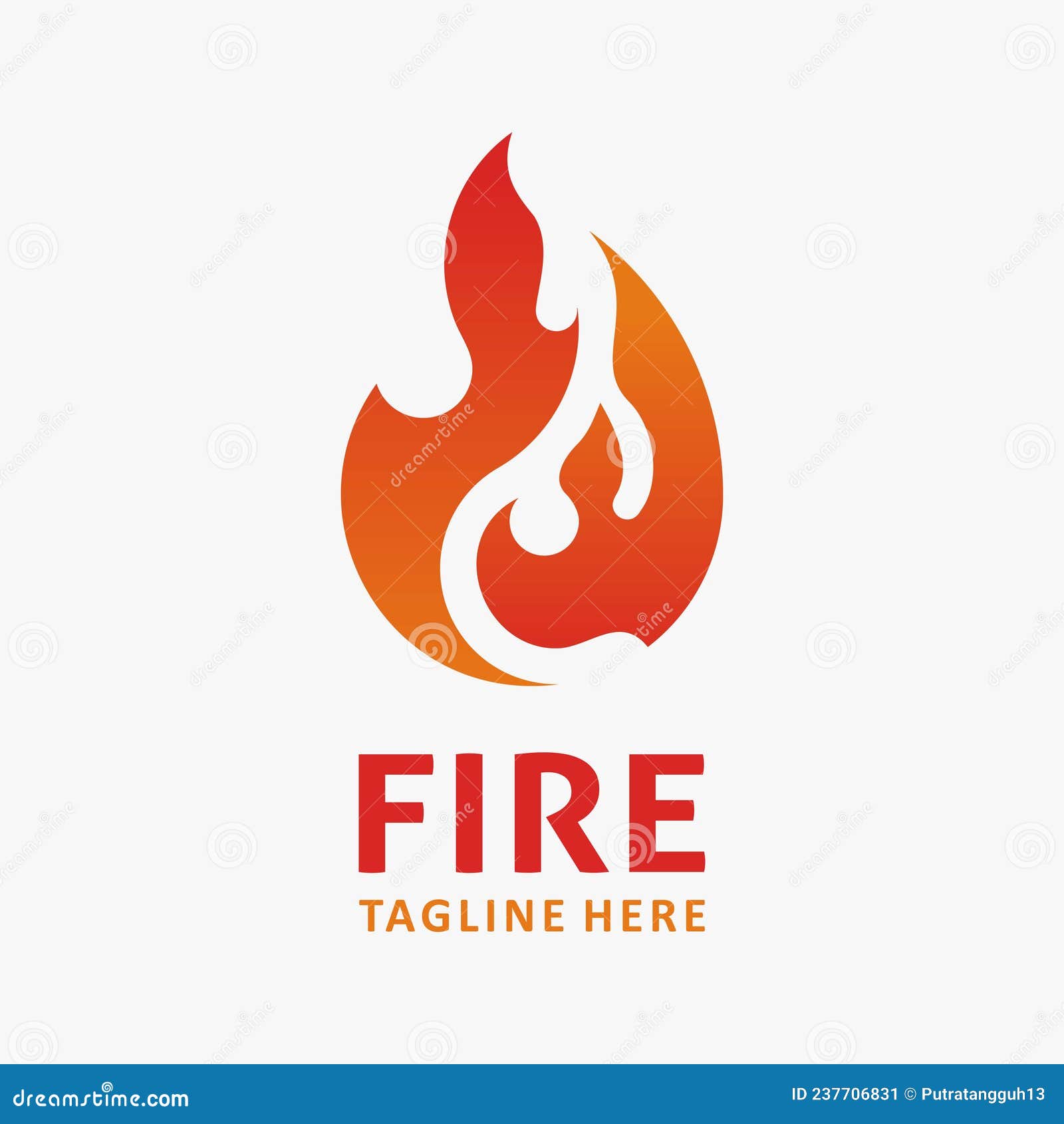 Burning fire logo design stock vector. Illustration of concept - 237706831