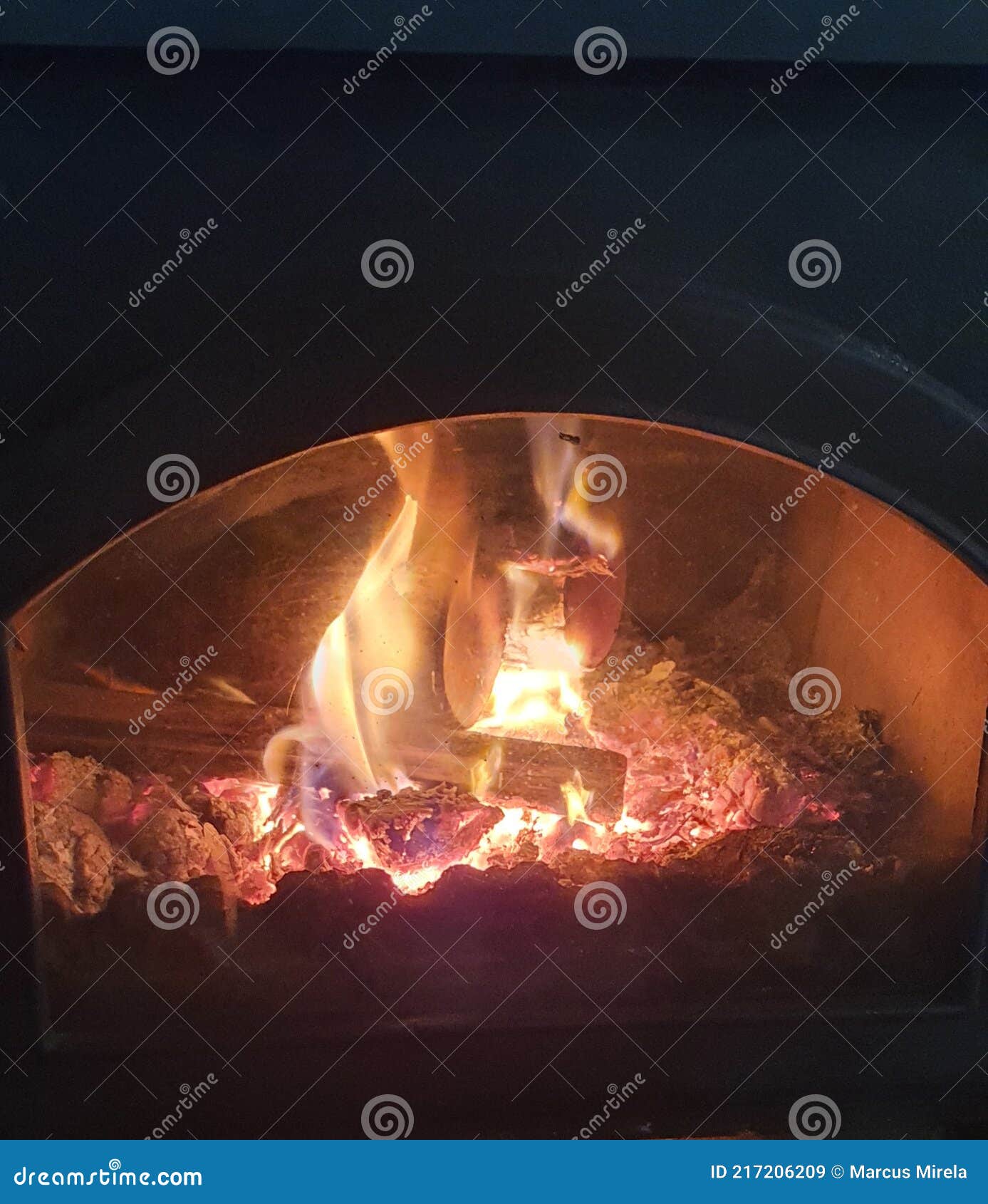 Burning fire lukewarm stock image. Image of meat, iron - 217206209