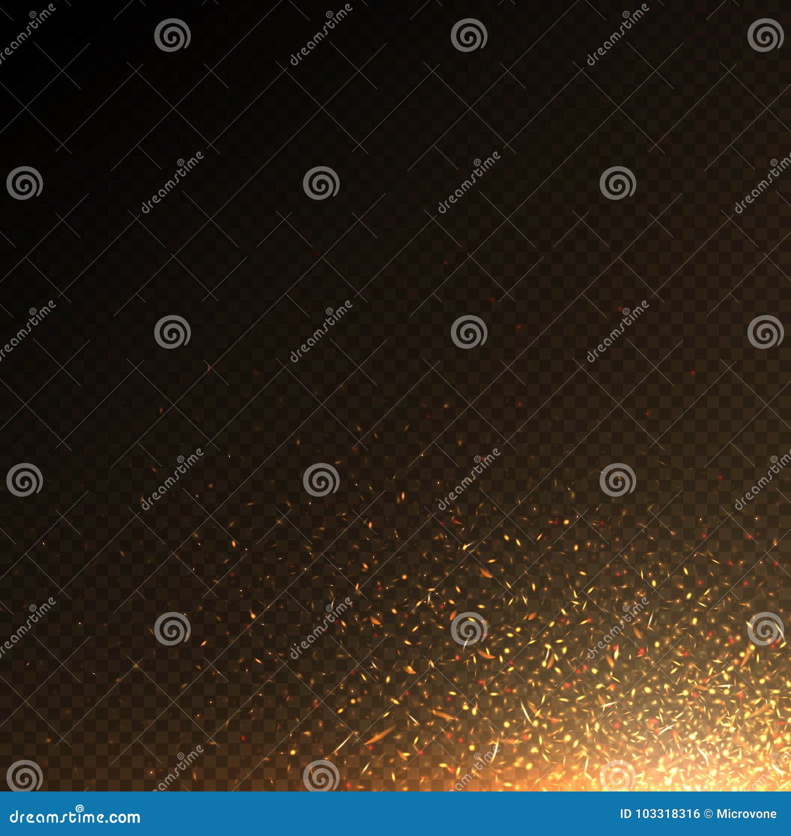 Burning Fire Particles, Coal Sparks Abstract Vector Effect Stock Vector ...