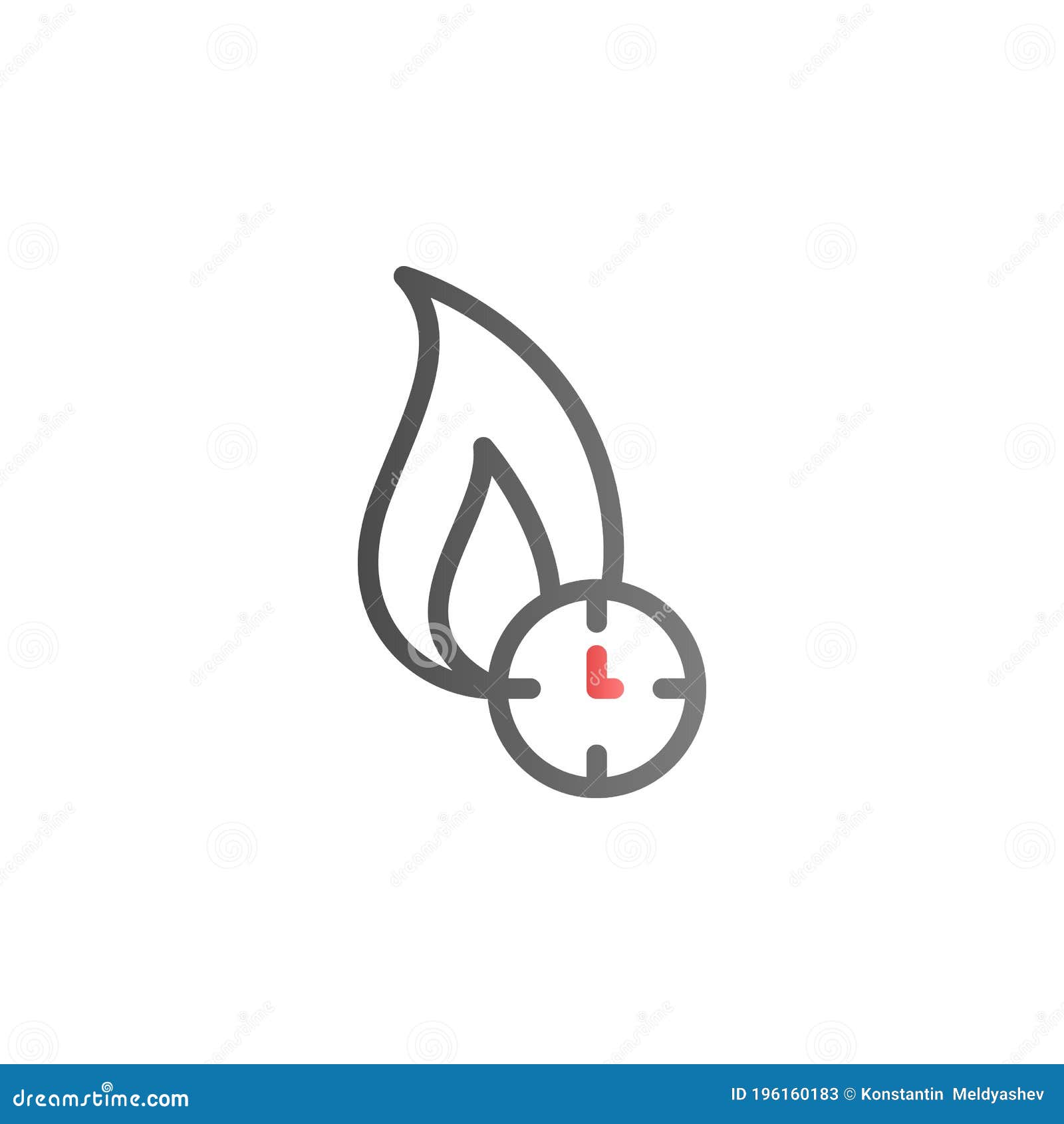 Burning, Fire, Time Color Gradient Vector Icon Stock Illustration ...