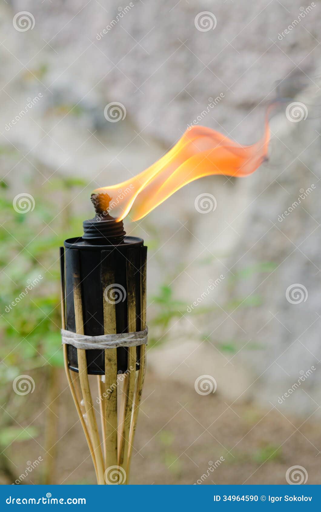 Burning Fire torch stock photo. Image of candle, black - 34964590