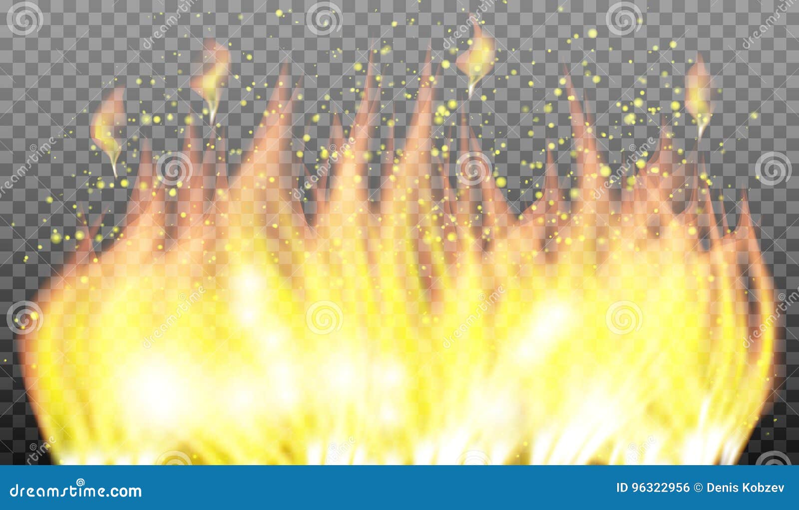 Burning Fire . Vector Fire Flame Special Light Effect Stock Vector ...